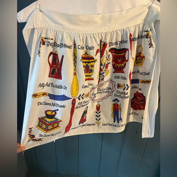 Source Unknown | Kitchen | Vintage Pennsylvania Dutch 2 Apron White ...
